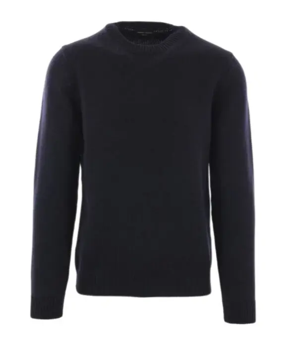 ROBERTO COLLINA Merino Wool Crew-neck Sweater - Black