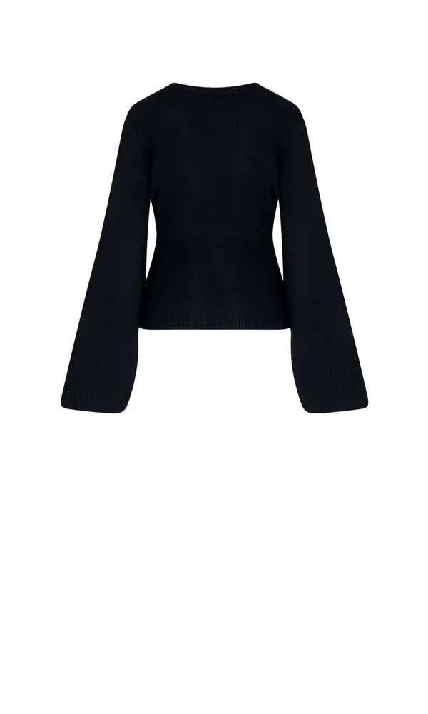 Khaite Scarlet V-neck Cardigan - Black