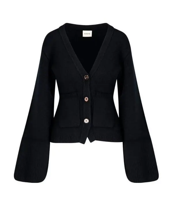 Khaite Scarlet V-neck Cardigan - Black