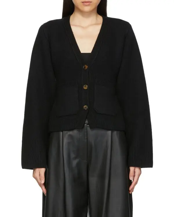 Khaite Scarlet V-neck Cardigan - Black