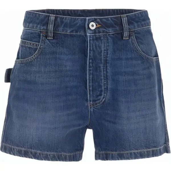 Bottega Veneta Medium Washed Denim Shorts - Blue