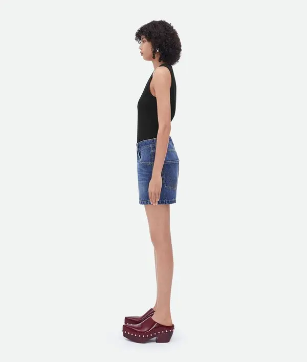 Bottega Veneta Medium Washed Denim Shorts