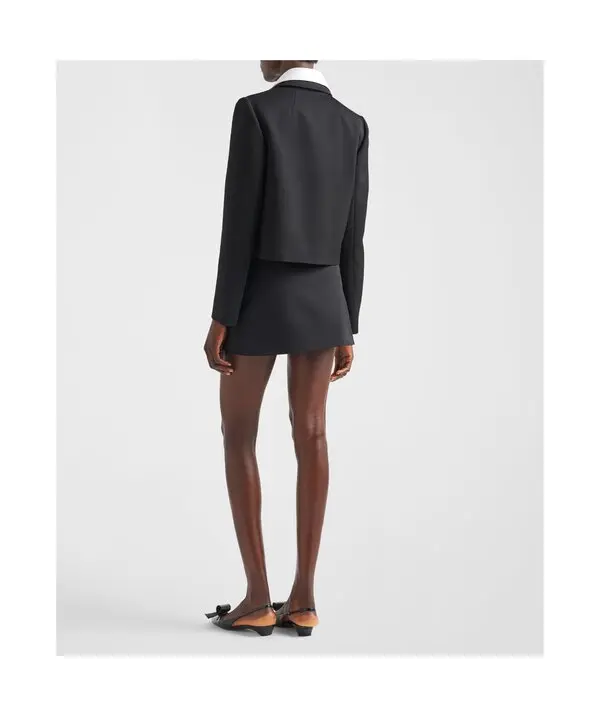Prada Embellished Straight Hem Mini Skirt