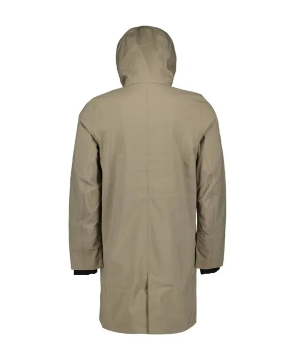 K-WAY Hooded Single-breasted Coat With Logo Patch