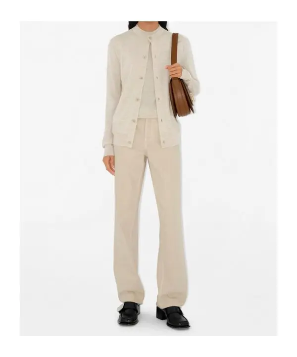 Burberry Logo Embroidered Buttoned Cardigan - Nutmeg