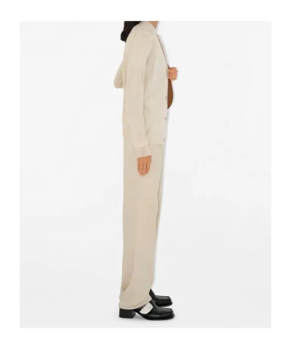 Burberry Logo Embroidered Buttoned Cardigan - Nutmeg