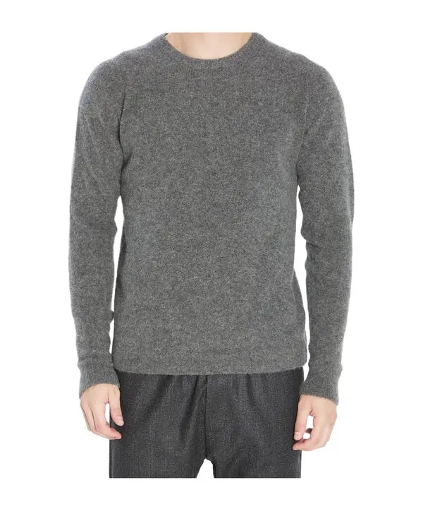 ROBERTO COLLINA Ribbed Crewneck Knitwear - Gray
