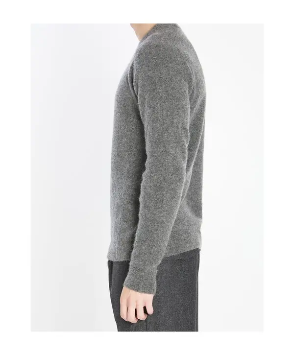 ROBERTO COLLINA Ribbed Crewneck Knitwear - Gray