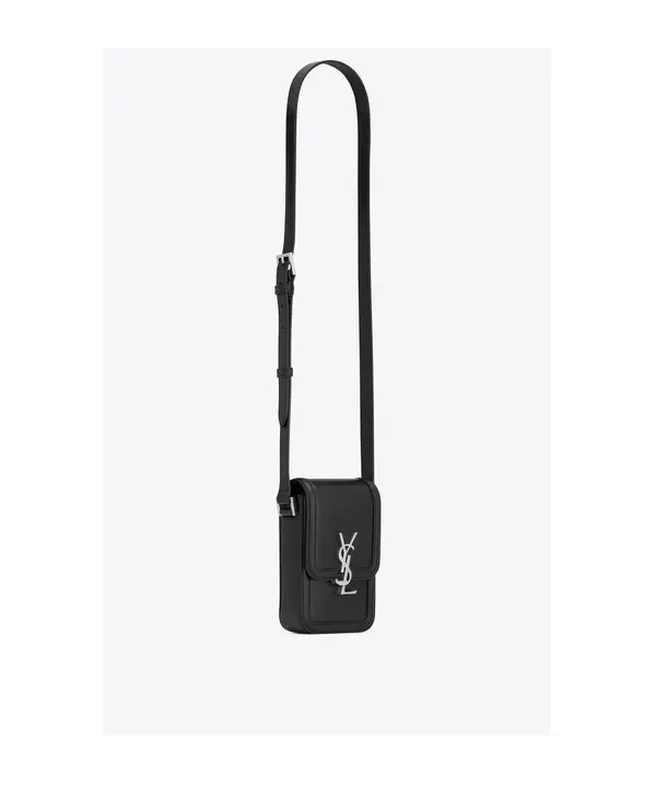Saint Laurent Logo Plaque Foldover Top Phone Case