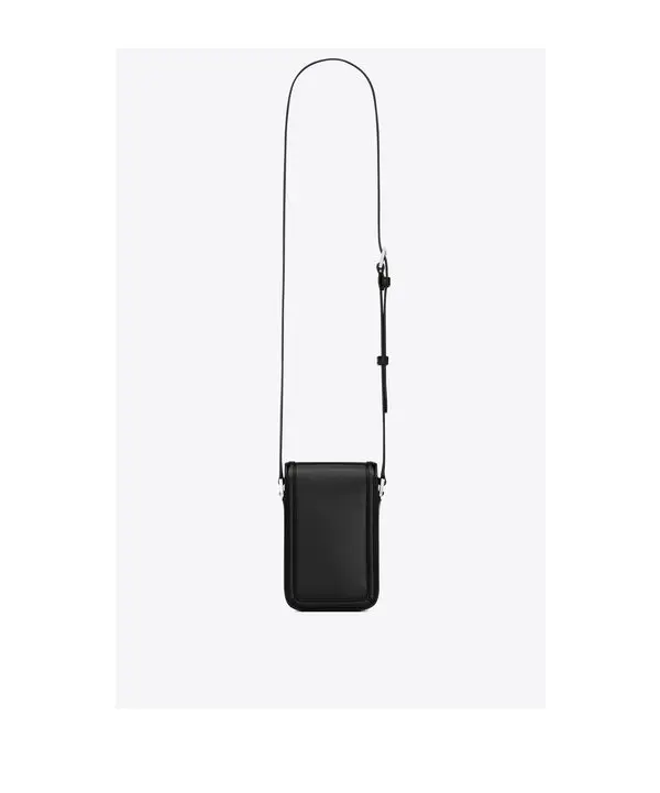 Saint Laurent Logo Plaque Foldover Top Phone Case