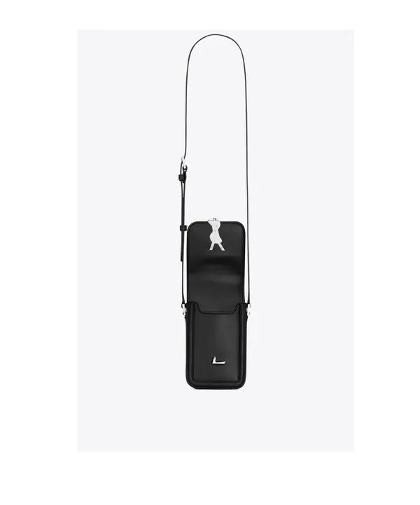 Saint Laurent Logo Plaque Foldover Top Phone Case