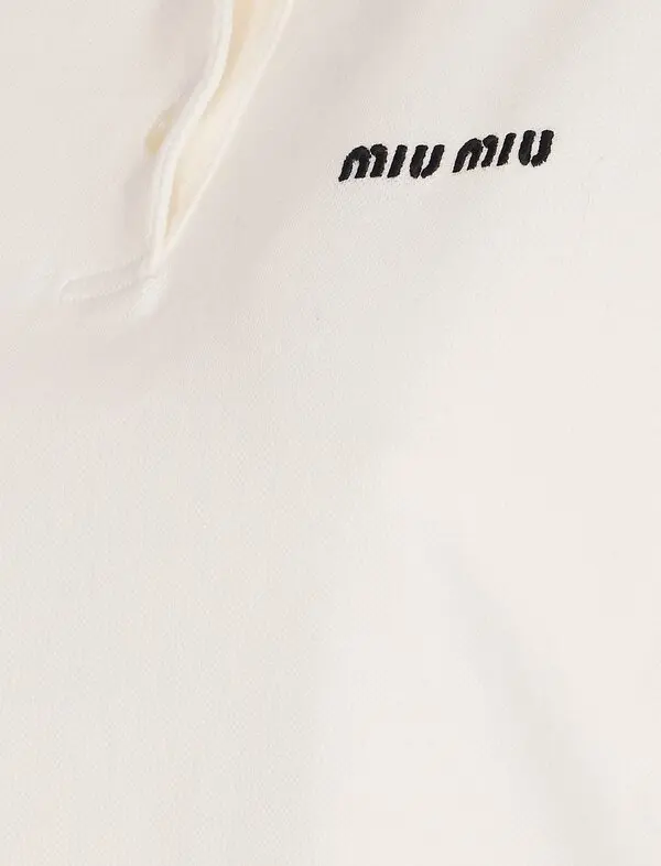 Miu Miu Embroidered Logo Polo Shirt