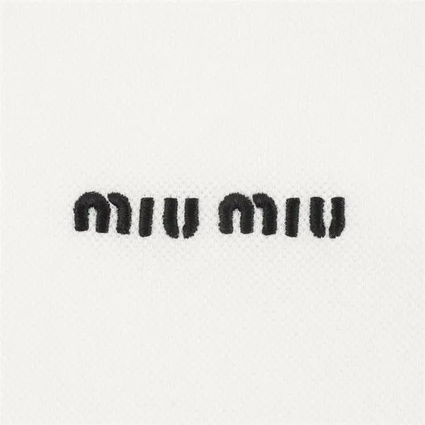 Miu Miu Embroidered Logo Polo Shirt