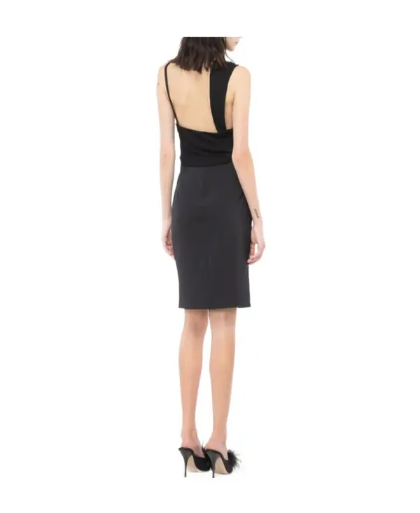 Pinko Sequin And Feather Embellished Pencil Skirt