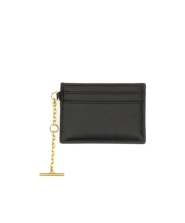 Alexander McQueen Sling Logo Plaque Card Holder - Black