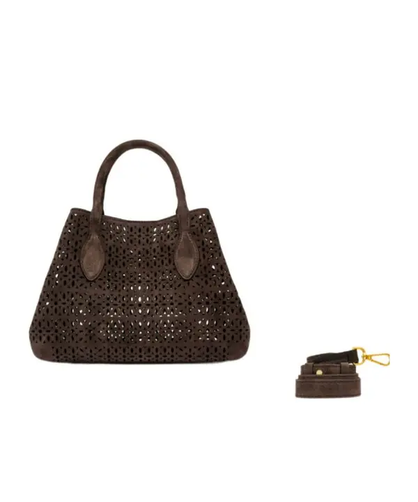 GIANNI CHIARINI Mashup Laser-cut Tote Bag - Moka