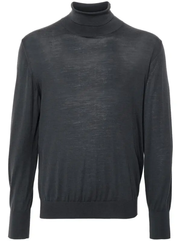 Eleventy Long Sleeve Turtleneck Sweater - Black