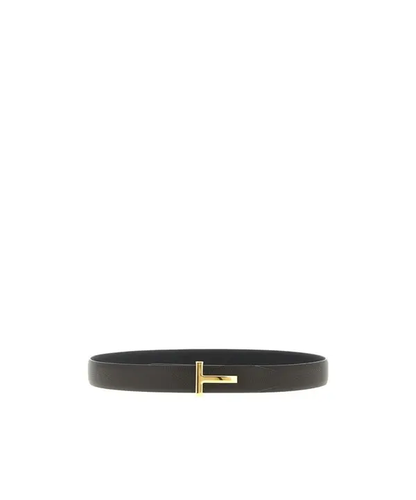 TOM FORD Hammered Reversible Belt - Black