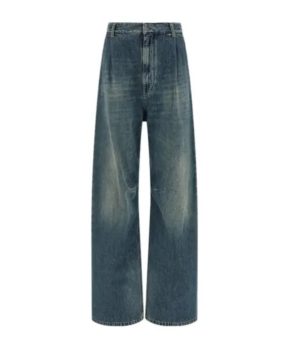 MAISON MARGIELA High Waist Wide Leg Jeans