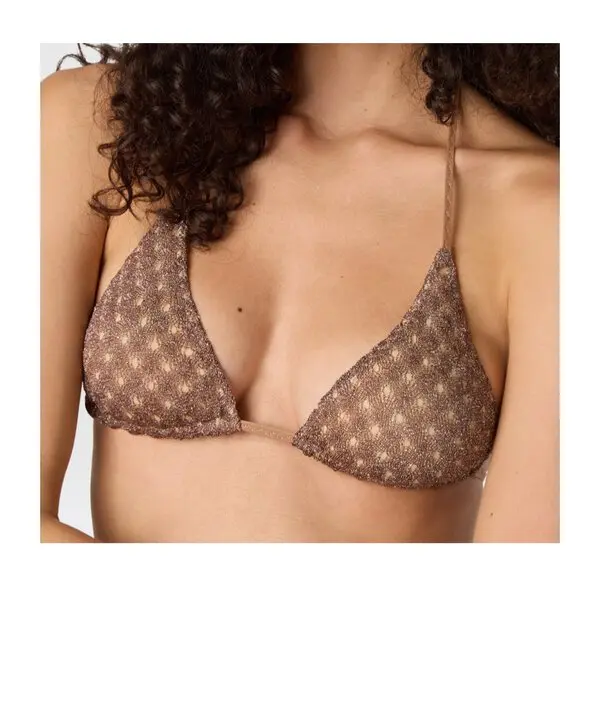 Missoni Raschel Workmanship Triangle Bikini - Brown