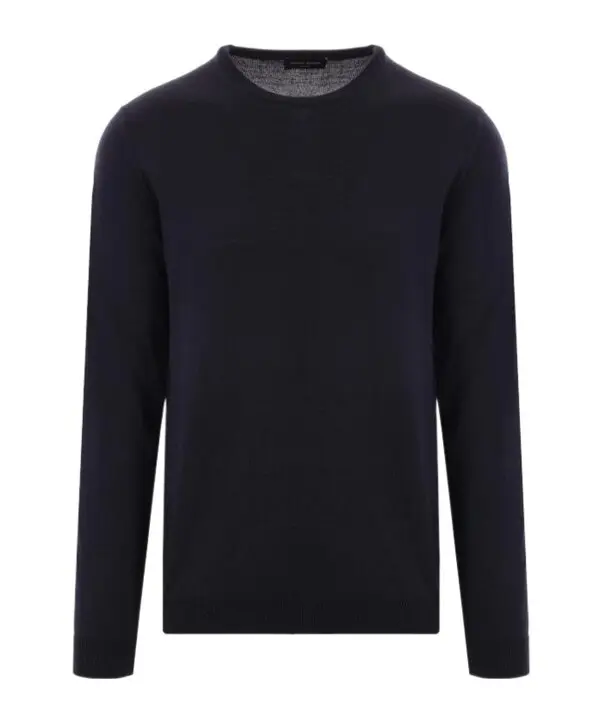 ROBERTO COLLINA Crew Neck Long Sleeve Sweater - Black