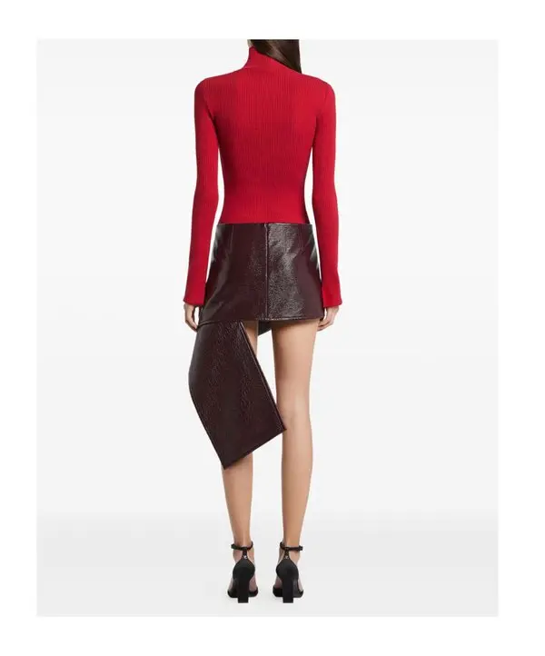COURREGES Mock-neck Long-sleeve Bodysuit