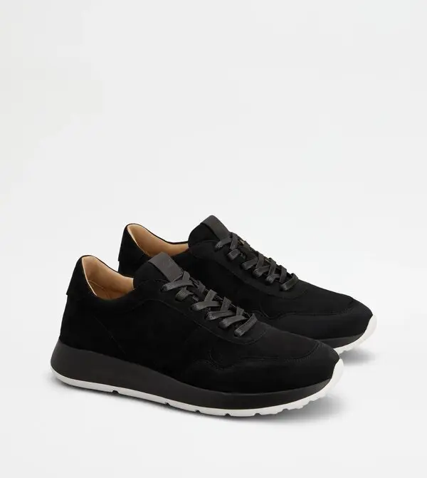 TOD'S Low-top Suede Sneakers - Black