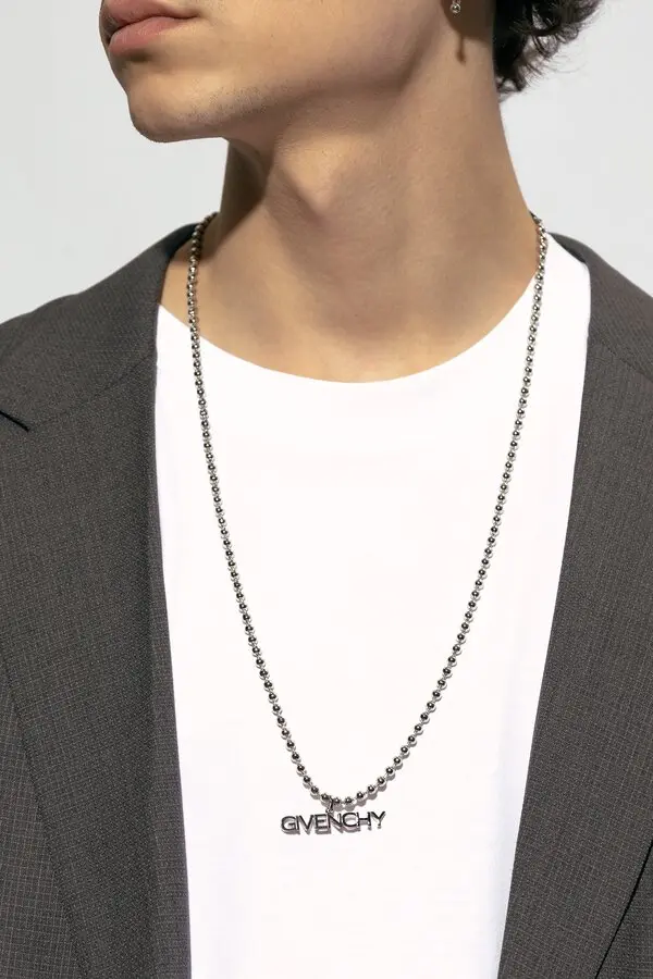 Givenchy Logo Plaque Necklace
