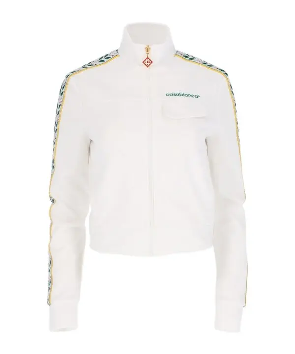 Casablanca Long Sleeve Zip Jacket - White