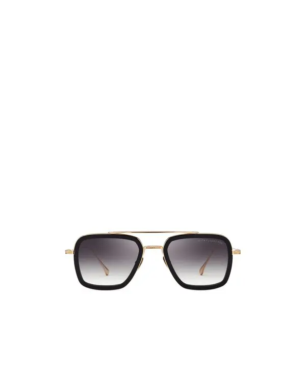 Dita Square Frame Sunglasses With Logo Detail - Gray