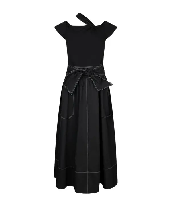 Liu Jo Belted Cut-out Midi Dress