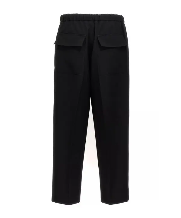 JIL SANDER Elastic-waist Wool Trousers