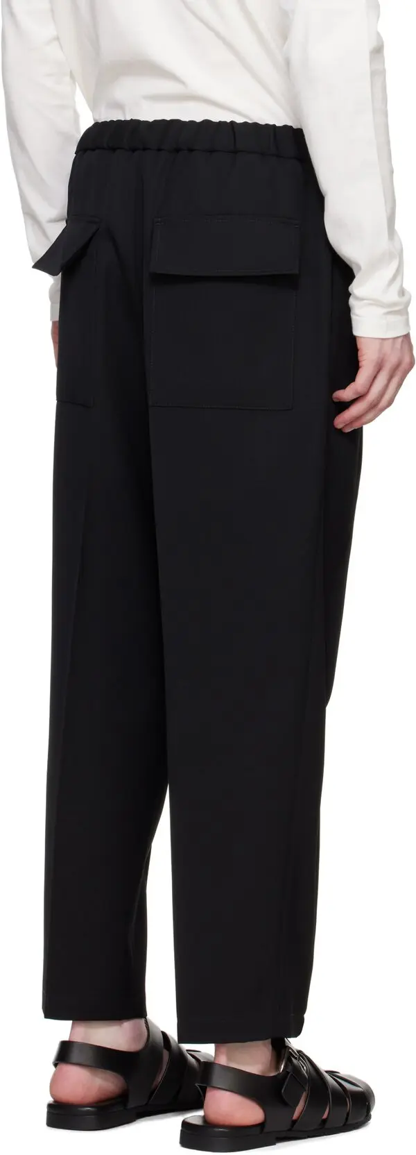 JIL SANDER Elastic-waist Wool Trousers