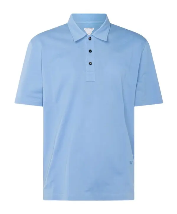 Bottega Veneta Logo Embroidered Short Sleeved Polo Shirt - No