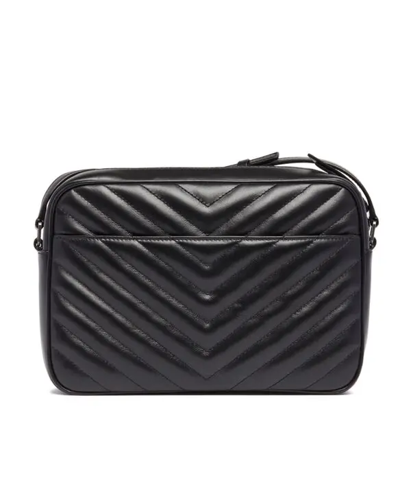 Saint Laurent Lou Logo Plaque Camera Bag - Black