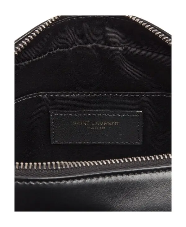 Saint Laurent Lou Logo Plaque Camera Bag - Black