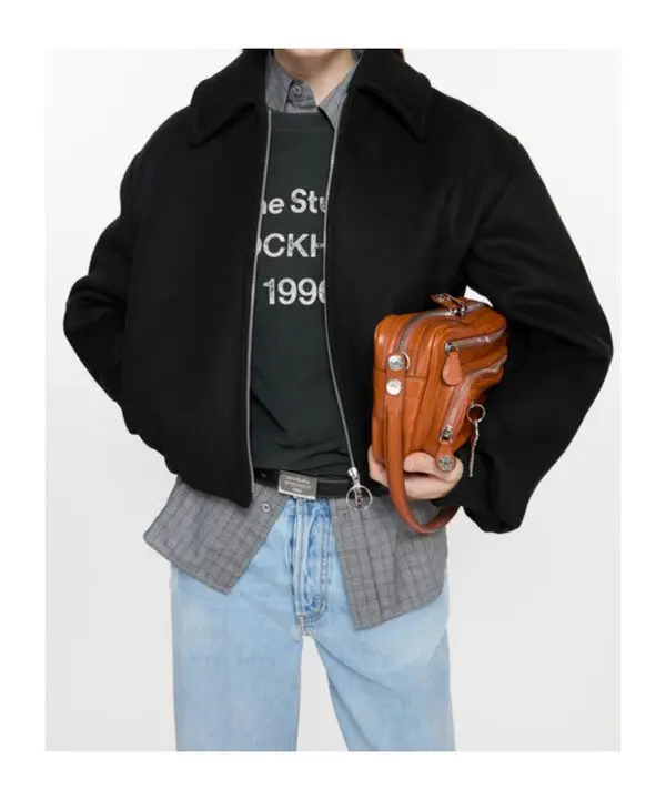 Acne Studios Zip-up Bomber Jacket With Lapel