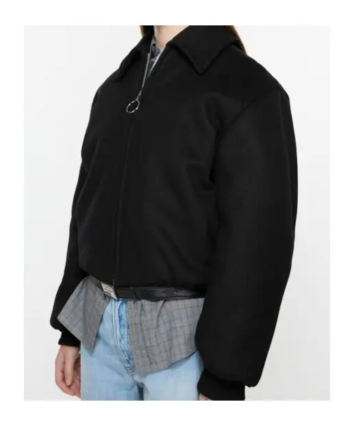 Acne Studios Zip-up Bomber Jacket With Lapel