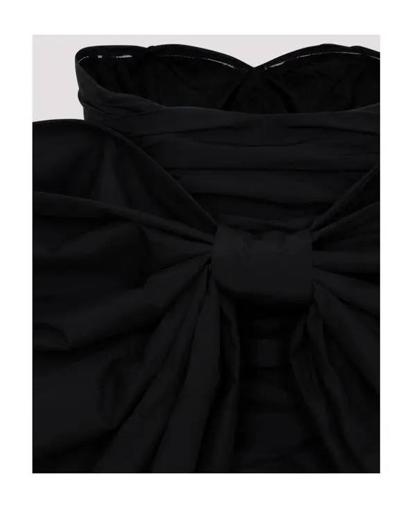 ROTATE BY BIRGER CHRISTENSEN Strapless Heart-shaped Neckline Mini Dress With Oversized Bow