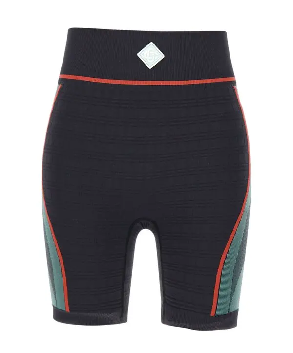 Casablanca Seamless Sports Shorts With Graphic Pattern - Black