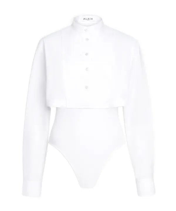 Alaïa Layered Poplin Shirt - White
