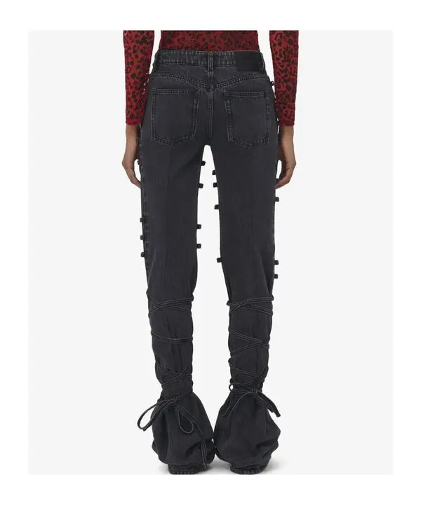 Alexander McQueen Low-rise Tied Jeans