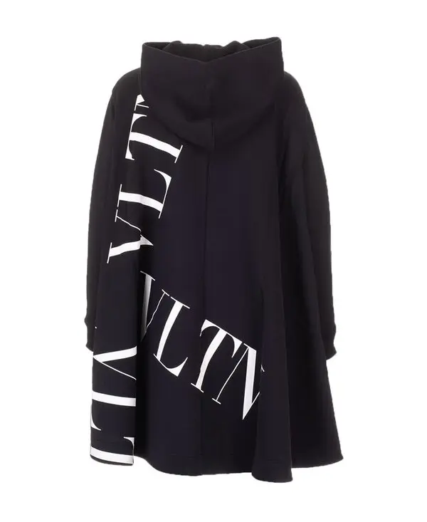 Valentino Garavani Logo Printed Oversized Hooded Sweater