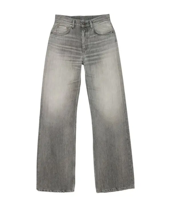 Acne Studios Logo-patch Wide Leg Denim Jeans - Gray