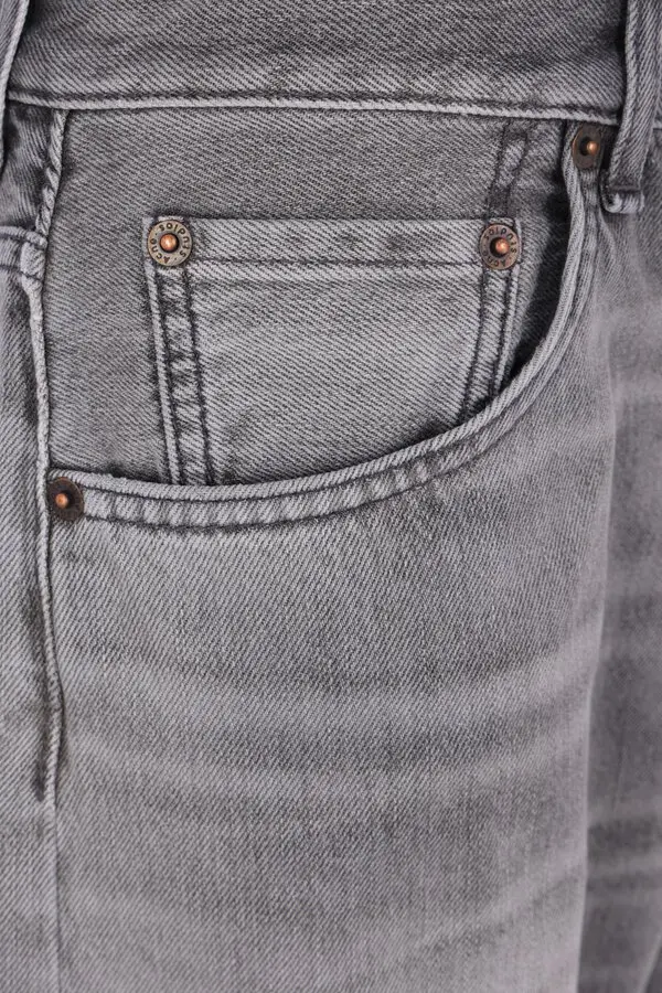 Acne Studios Logo-patch Wide Leg Denim Jeans - Gray