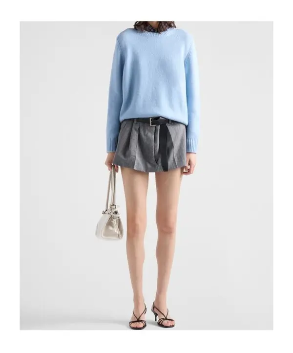 Prada Long-sleeved Crewneck Knitted Jumper