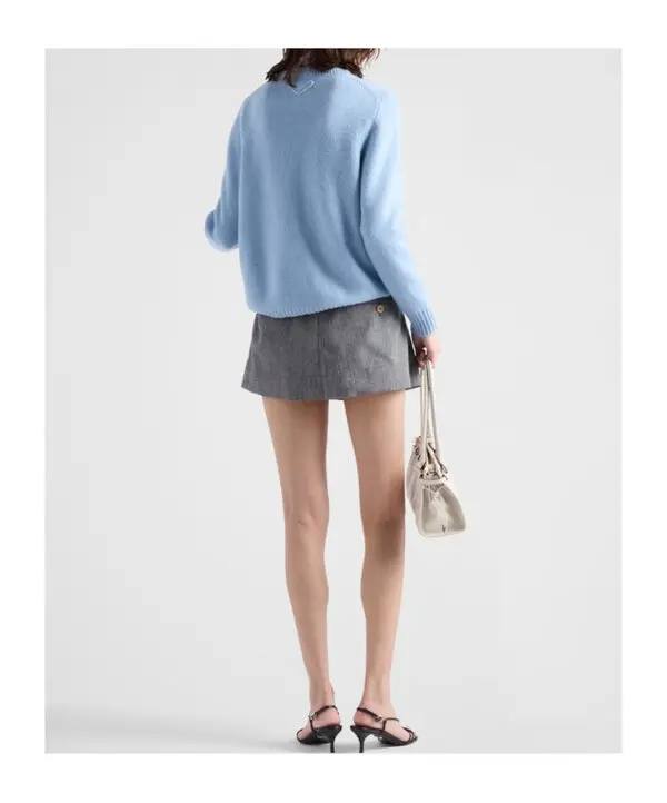 Prada Long-sleeved Crewneck Knitted Jumper