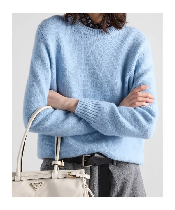 Prada Long-sleeved Crewneck Knitted Jumper
