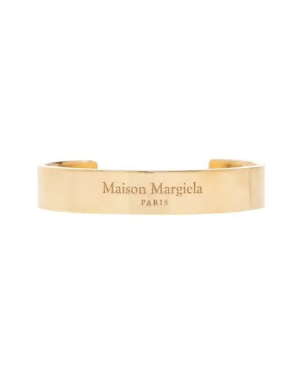 MAISON MARGIELA Logo Engraved Cuff Bracelet - Yellow