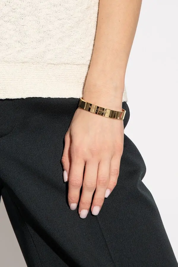 MAISON MARGIELA Logo Engraved Cuff Bracelet